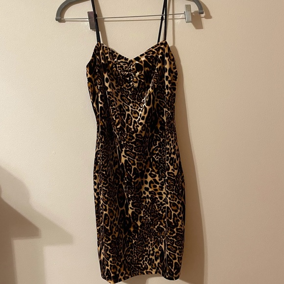 Dresses | Cheetah Mini Dress Velvet | Poshmark